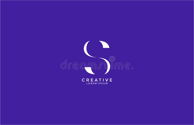 Initial Letter S Simple Minimal Logogram Stock Illustration ...