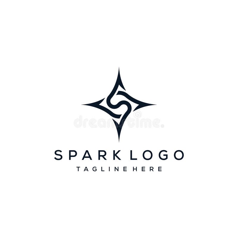 Initial Letter S Spark Logo Design Graphic Vector Stock Illustration ...