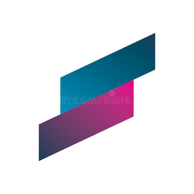 Square Diagonal Initial Letter S Logo Design Stock Illustration ...