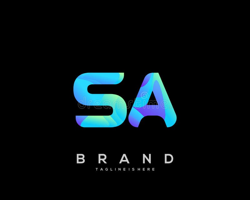SA Letter Logo Design With Creative Modern Trendy Typography. Stock ...