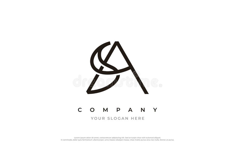 Initial Letter SA Monogram Logo Design Vector Stock Vector ...