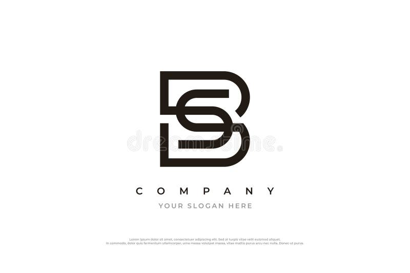 Initial Letter SB Logo or BS Monogram Logo Design Stock Vector ...