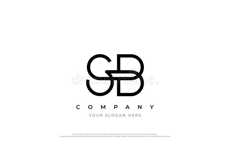 Initial Letter SB Logo Design Stock Vector - Illustration of graphic ...