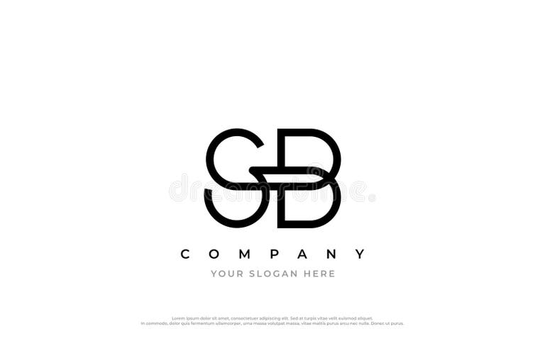 Initial Letter SB Logo Design Stock Vector - Illustration of graphic ...