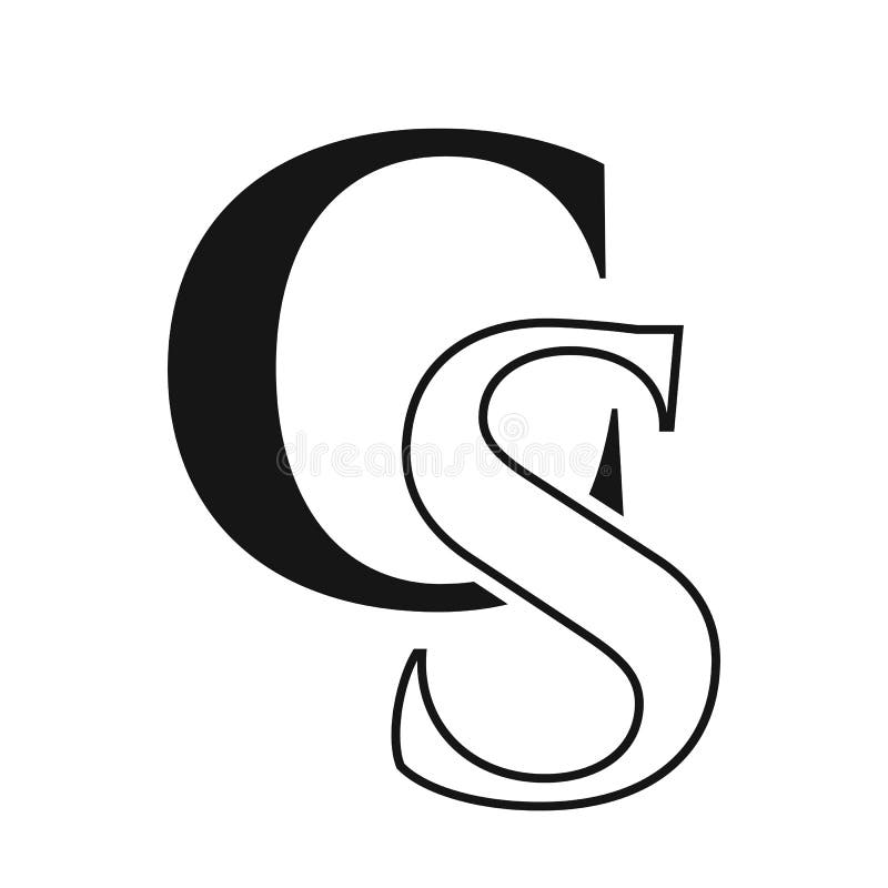 Initial Letter SC, CS Logo Design Template. Monogram Letter SC Luxury ...