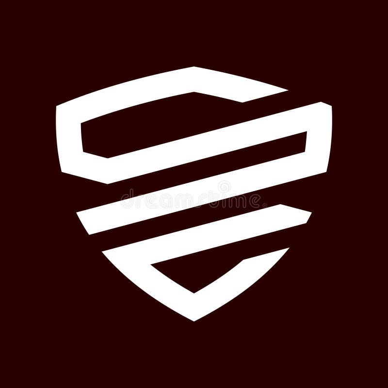 Initial Letter SC Logo Template with Modern Geometric Shield Symbol in ...