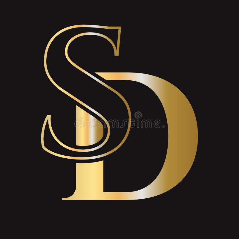 Initial Letter SD, DS Logo Design Vector Template. Monogram SD Logotype ...