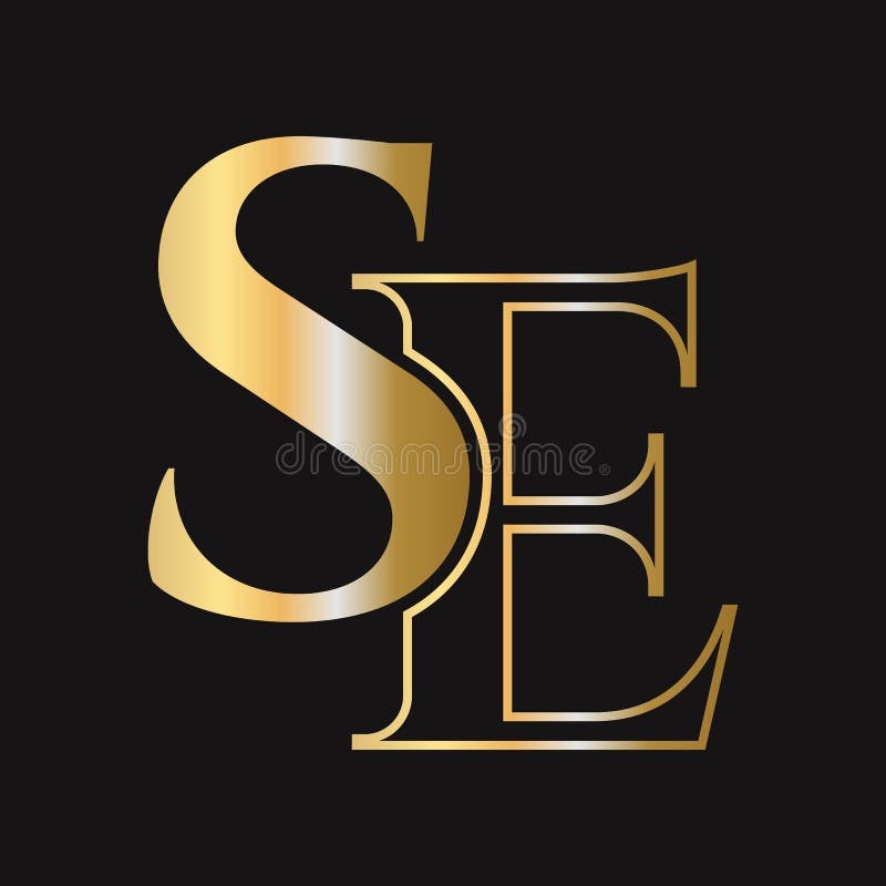 Initial Letter SE, ES Logo Design Vector Template. Monogram SE Logotype ...