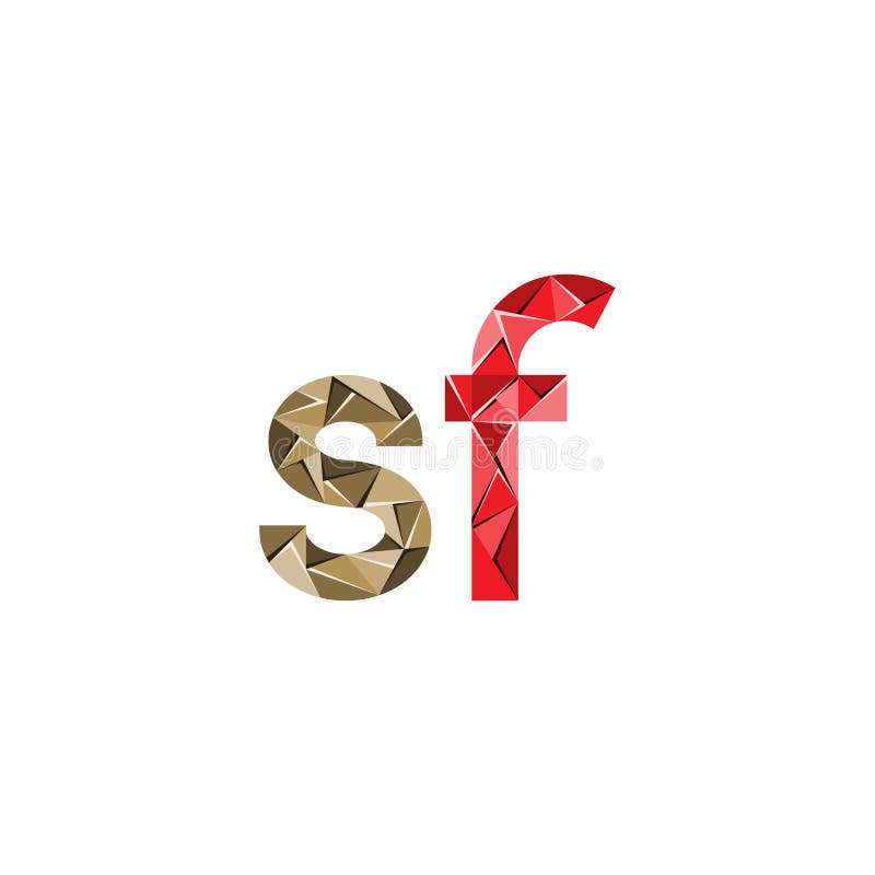 Initial Letter Sf Abstract Triangle Logo Vector Stock Vector ...