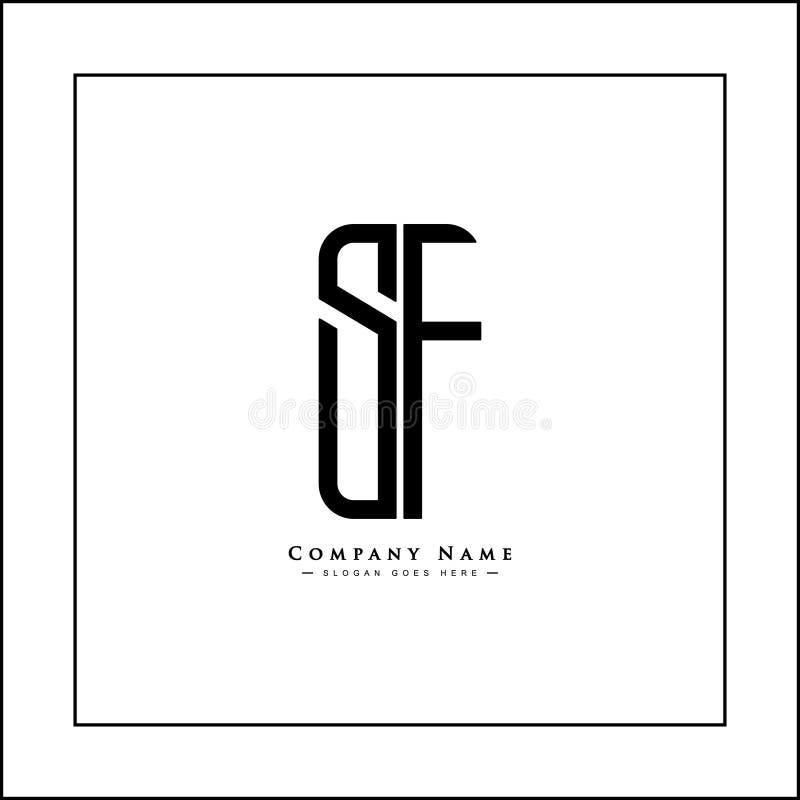 Initial Letter SF Logo - Simple Business Logo for Alphabet S and F ...