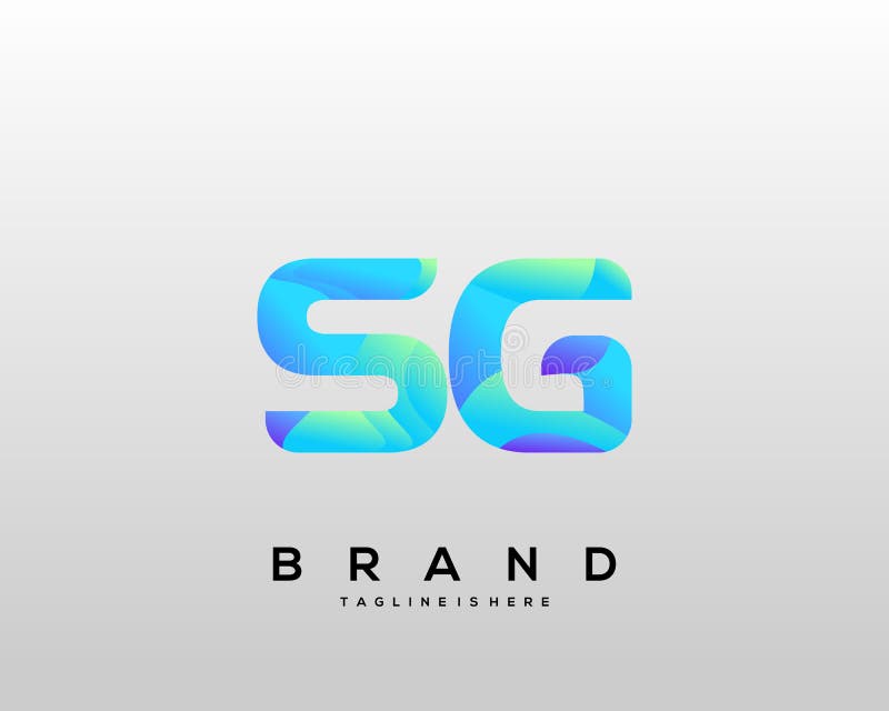 SG Circle Shape Letter Logo Design Stock Vector - Illustration of font ...