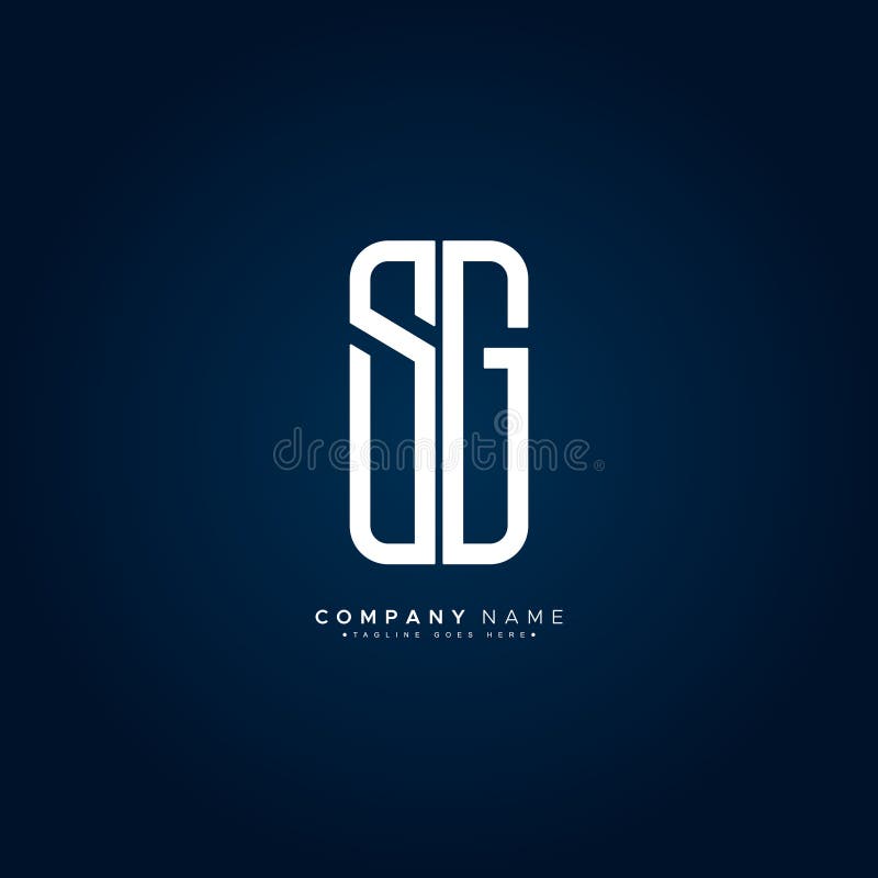 Initial Letter SG Logo - Minimal Alphabet Logo Stock Vector ...