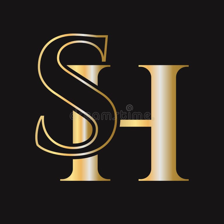 Initial Letter SH, HS Logo Design Vector Template. Monogram SH Logotype ...