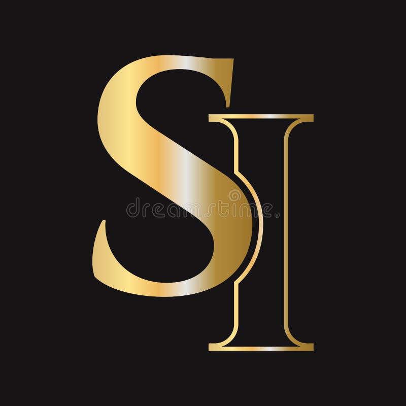 Initial Letter SI, is Logo Design Vector Template. Monogram SI Logotype ...