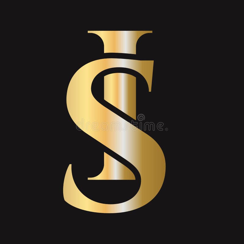 Initial Letter SI, is Logo Design Vector Template. Monogram SI Logotype ...