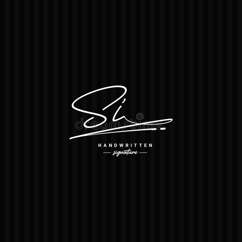 Initial Letter SI Logo - Hand Drawn Signature Logo Stock Vector ...