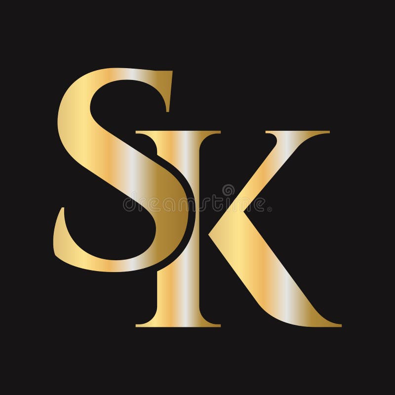 Initial Letter SK, KS Logo Design Vector Template. Monogram SK Logotype ...