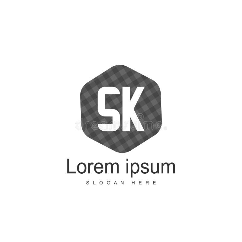 Initial Letter SK Logo Template Design. Minimal Letter Logo Stock ...