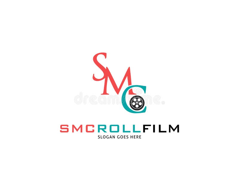 Initial Letter SMC Roll Films Logo Design Vector Stock Vector ...