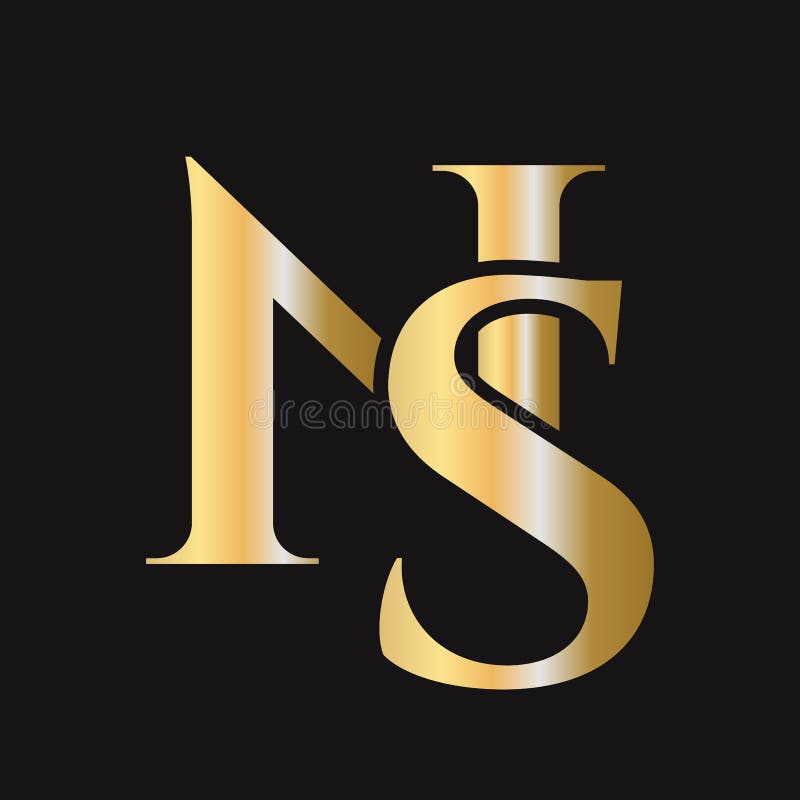 Initial Letter SN, NS Logo Design Vector Template. Monogram SN Logotype ...