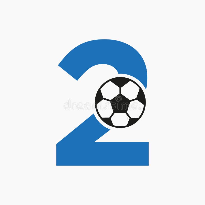 Initial Letter 2 Soccer Logo. Football Logo Design Vector Template ...