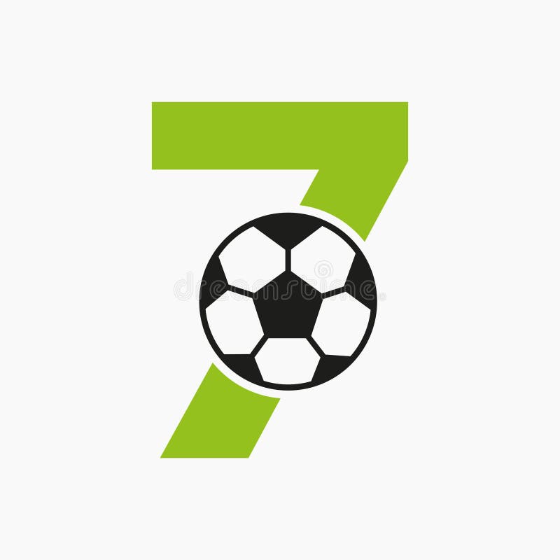 Initial Letter 7 Soccer Logo. Football Logo Design Vector Template ...