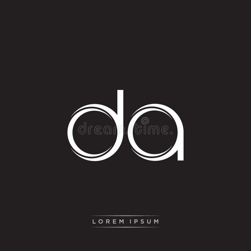 DA Initial Letter Split Lowercase Logo Modern Monogram Template ...
