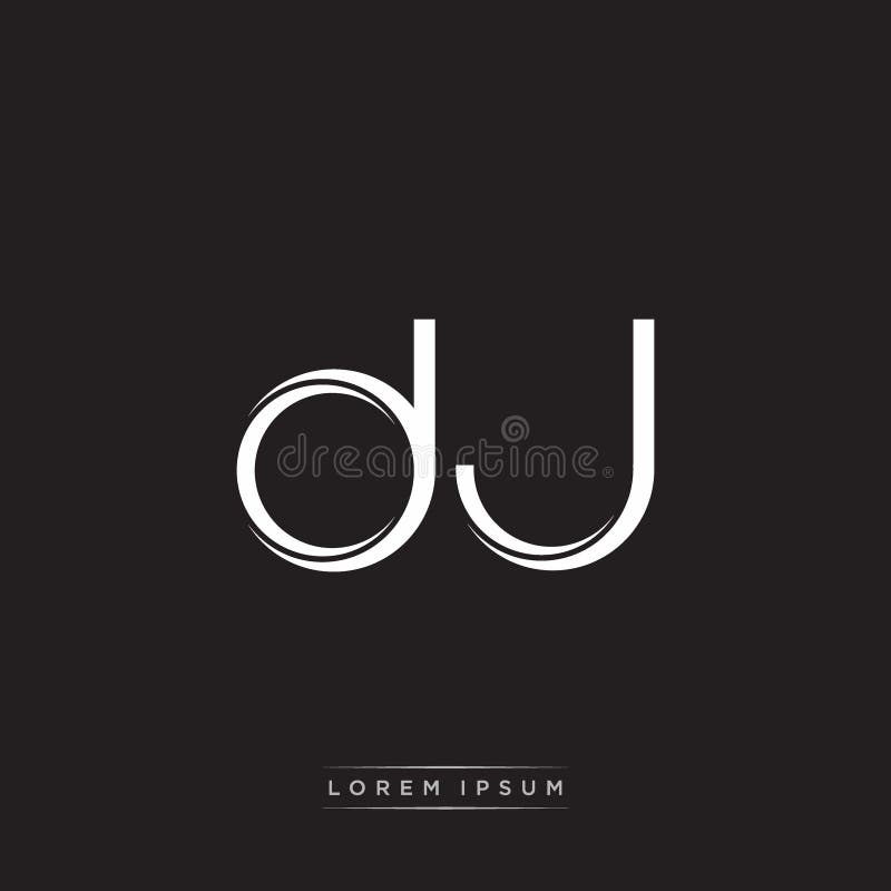 DJ Initial Letter Split Lowercase Logo Modern Monogram Template ...