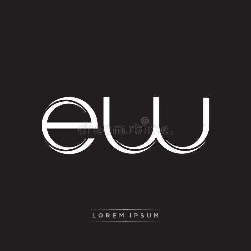 EW E W Letter Logo Design In Black Colors. Stock Vector - Illustration ... EW E W Letter Logo Design In Black Colors. Stock Vector - Illustration ...
