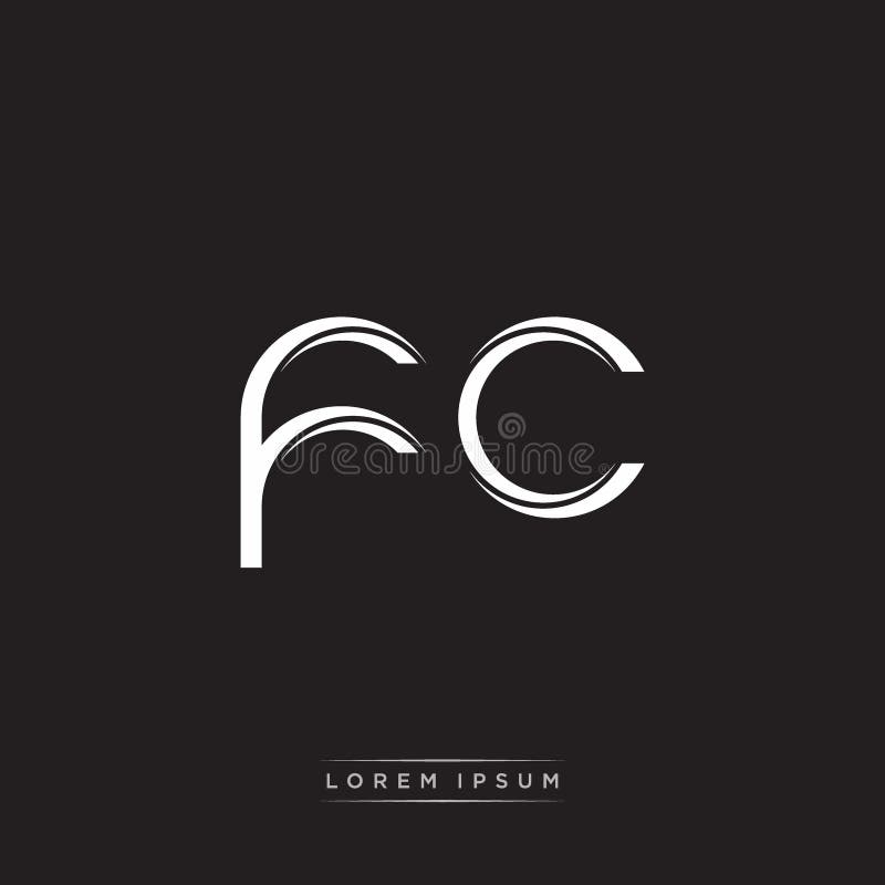 FC Initial Letter Split Lowercase Logo Modern Monogram Template ...