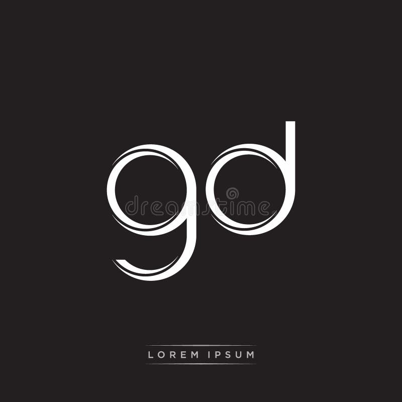 GD Initial Letter Split Lowercase Logo Modern Monogram Template ...