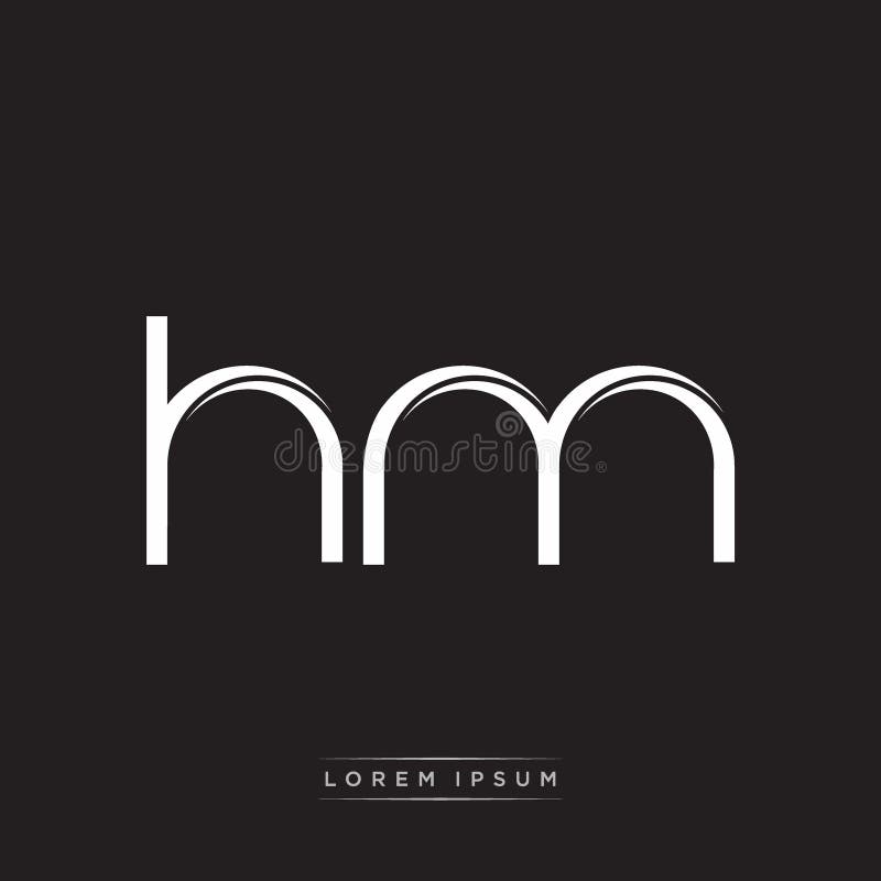 HM Initial Letter Split Lowercase Logo Modern Monogram Template ...