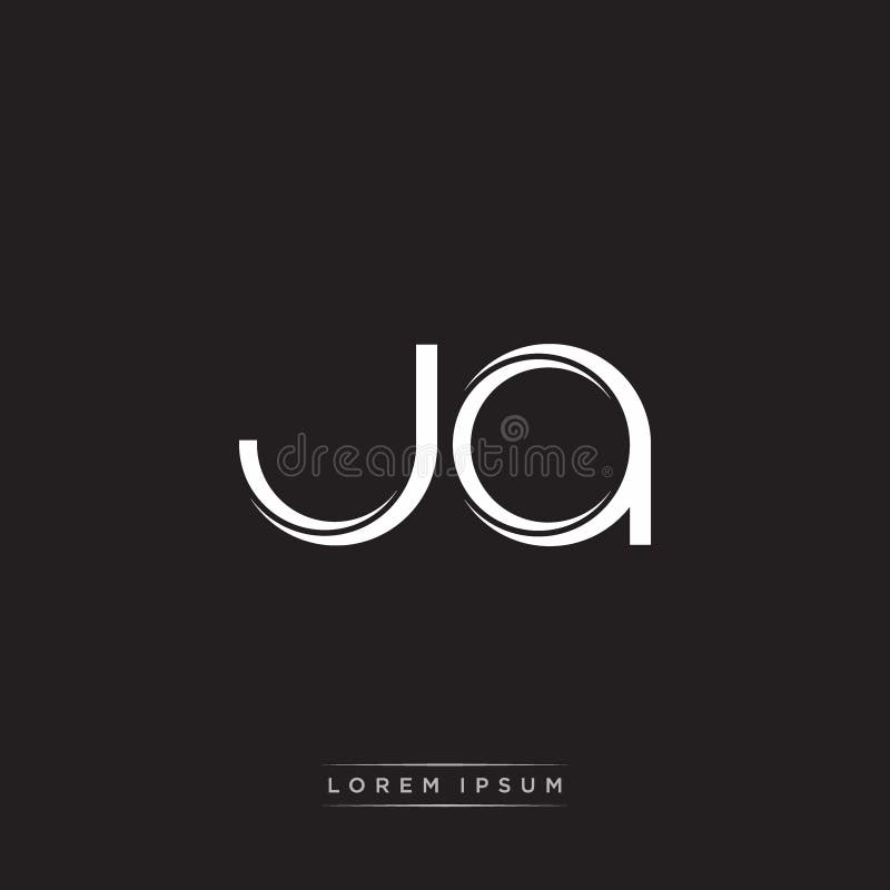 JA Initial Letter Split Lowercase Logo Modern Monogram Template ...
