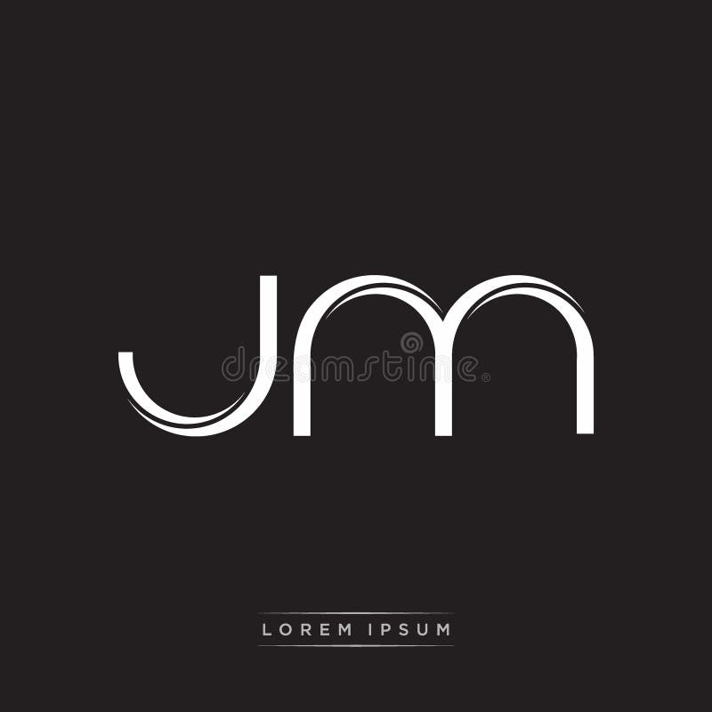 JM Initial Letter Split Lowercase Logo Modern Monogram Template ...