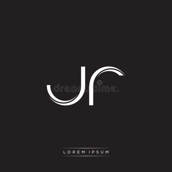 JR Initial Letter Split Lowercase Logo Modern Monogram Template Isolated on Black White Stock ...