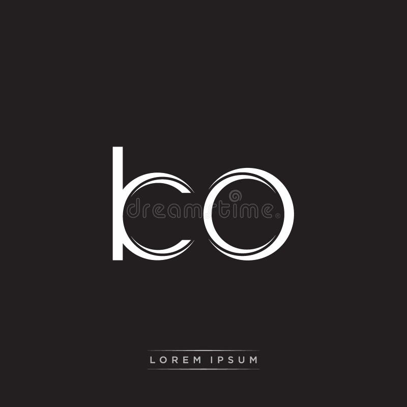 KO Initial Letter Split Lowercase Logo Modern Monogram Template ...