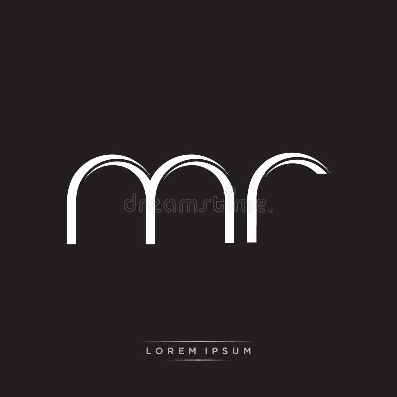 MR Initial Letter Split Lowercase Logo Modern Monogram Template ...
