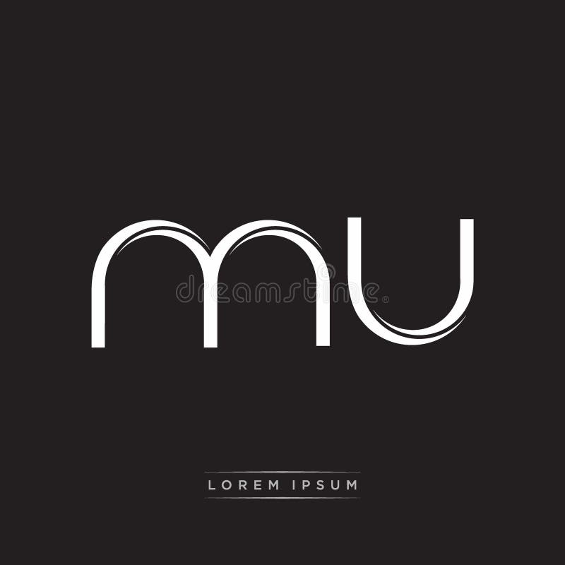 MU Initial Letter Split Lowercase Logo Modern Monogram Template ...