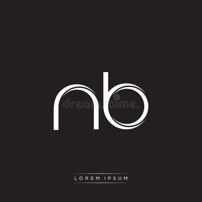 NB Initial Letter Split Lowercase Logo Modern Monogram Template ... NB Initial Letter Split Lowercase Logo Modern Monogram Template ...