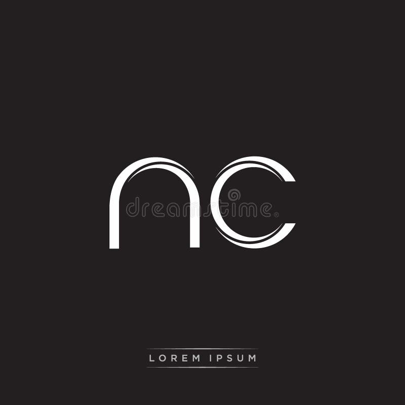 NC Initial Letter Split Lowercase Logo Modern Monogram Template ...