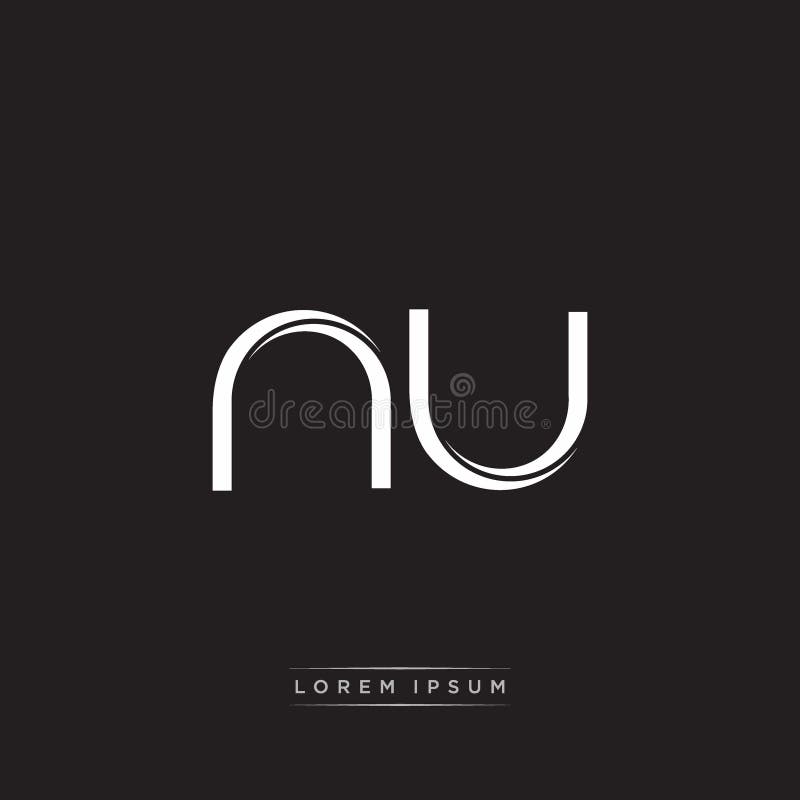 NU Initial Letter Split Lowercase Logo Modern Monogram Template ...