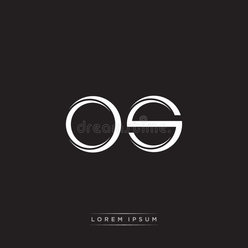OS Initial Letter Split Lowercase Logo Modern Monogram Template Isolated on Black White Stock ...
