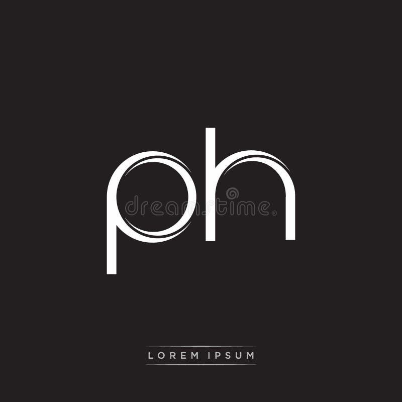PH Initial Letter Split Lowercase Logo Modern Monogram Template ...