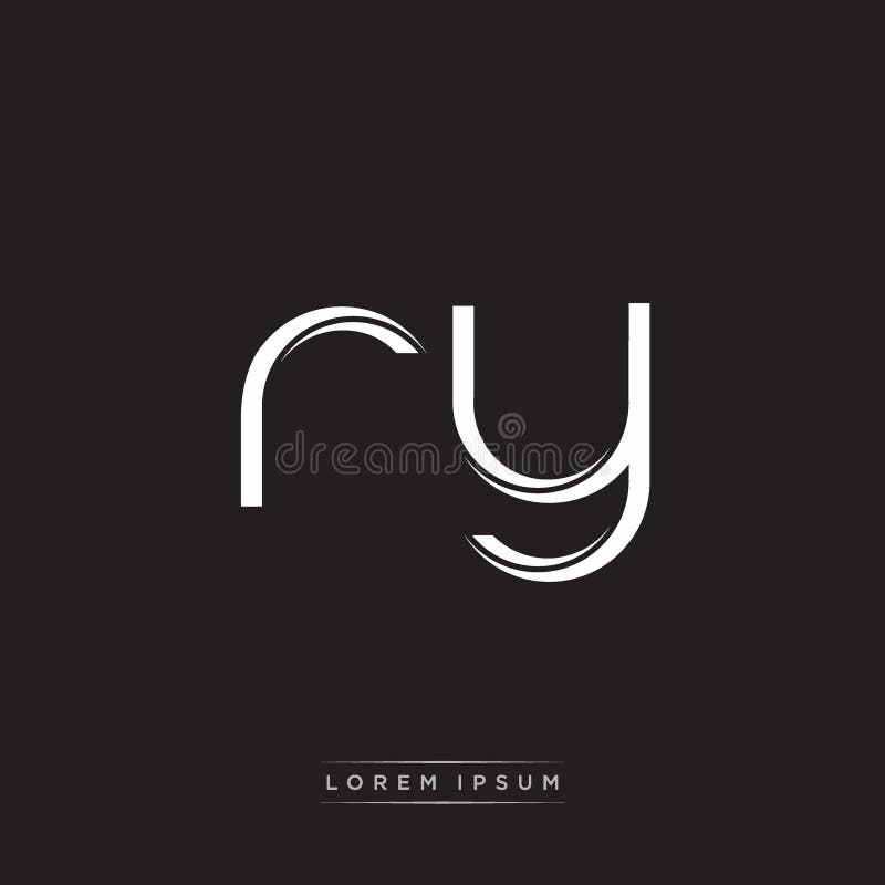 RY Initial Letter Split Lowercase Logo Modern Monogram Template ...