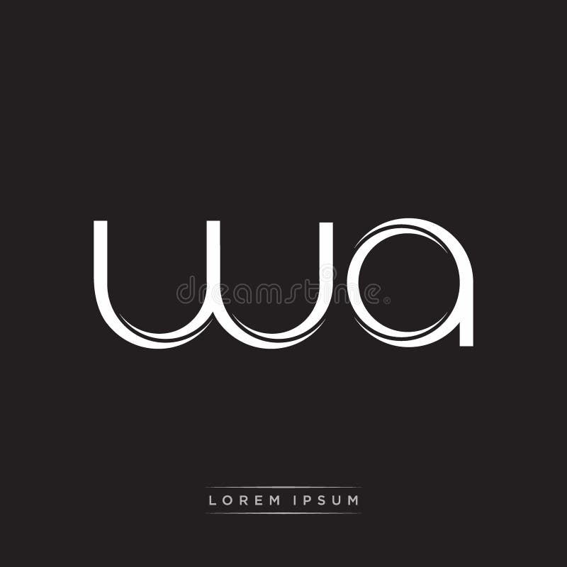 WA Initial Letter Split Lowercase Logo Modern Monogram Template ...