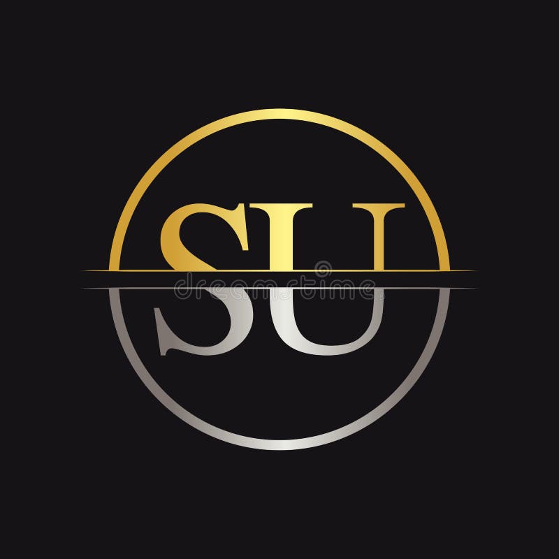Initial Letter SU Logo Design Vector Template. SU Letter Logo Design ...
