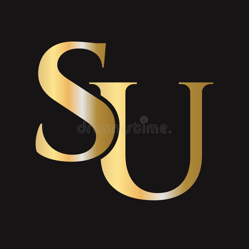 Initial Letter SU, US Logo Design Vector Template. Monogram SU Logotype ...