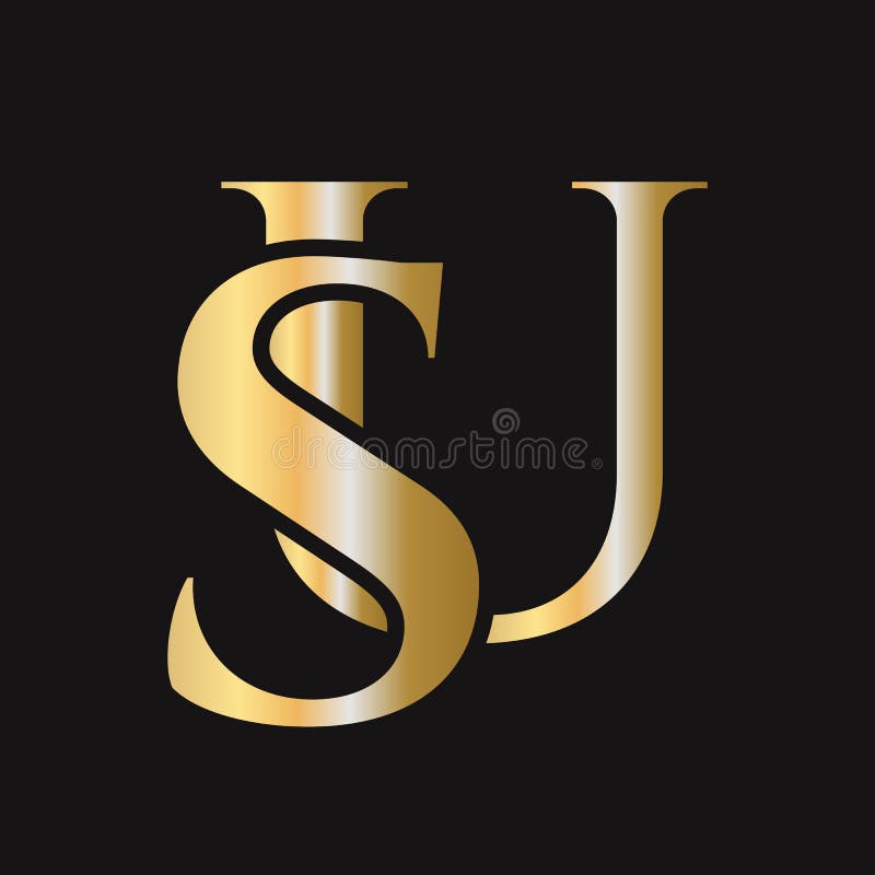 Initial Letter SU, US Logo Design Vector Template. Monogram SU Logotype ...
