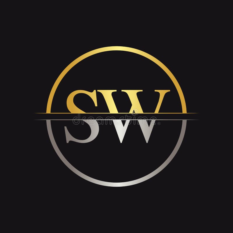 Initial Letter SW Logo Design Vector Template. SW Letter Logo Design ...