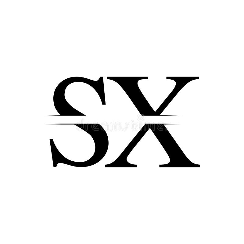 Initial Letter SX Logo Design Vector Template. SX Letter Logo Design ...